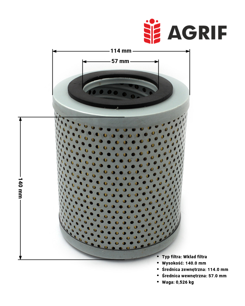 Filtr hydrauliki AGRIF AG1009 - Agrif - producent filtrów do maszyn ...
